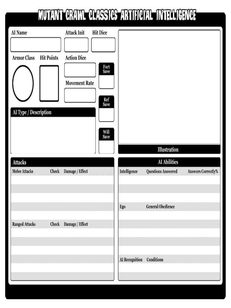 MCC RPG Character Sheets AI FF Book Antiqua V1a | PDF