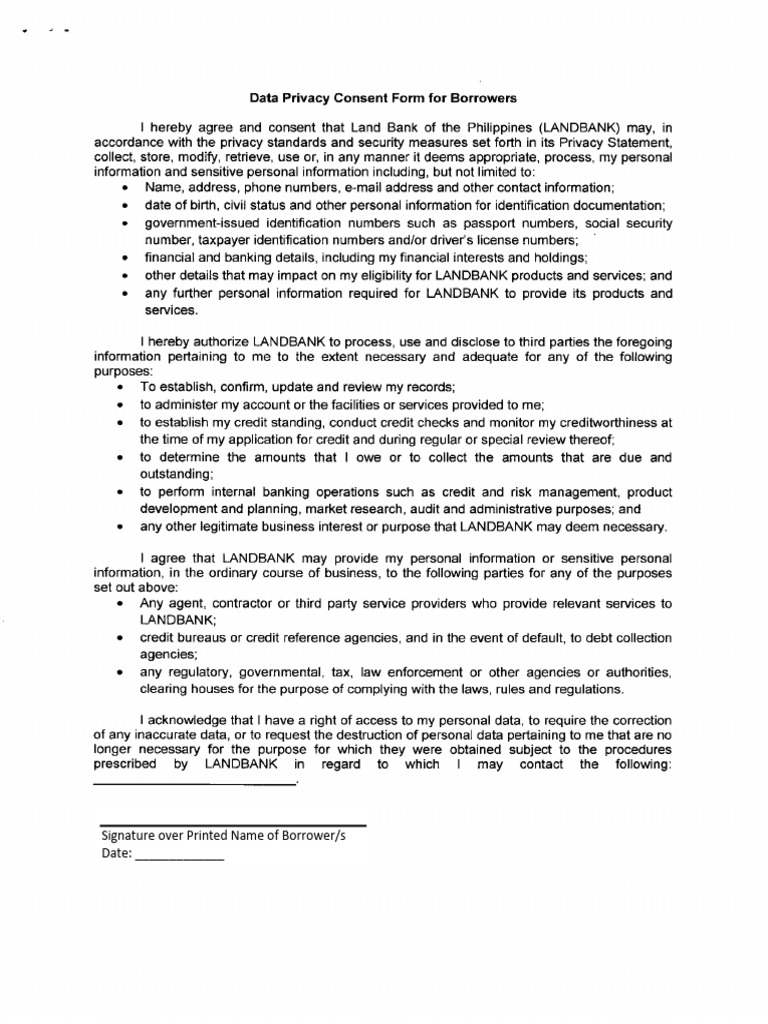 Borrower Signature Form | PDF