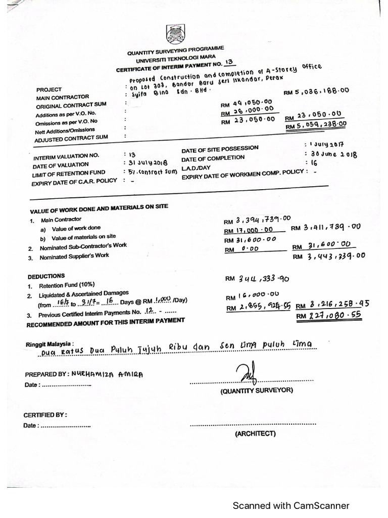 Contoh FINAL Payment | PDF