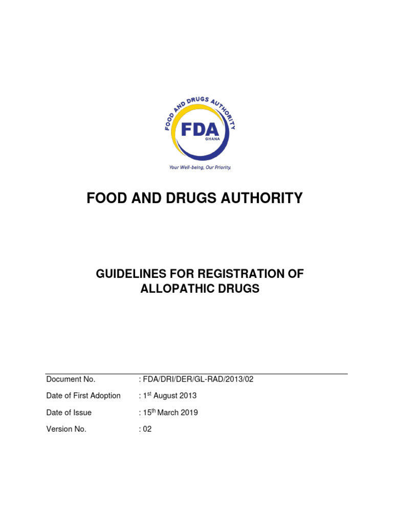 Guidelines For Registration of Allopathic Drugs CTD | PDF | Food And ...