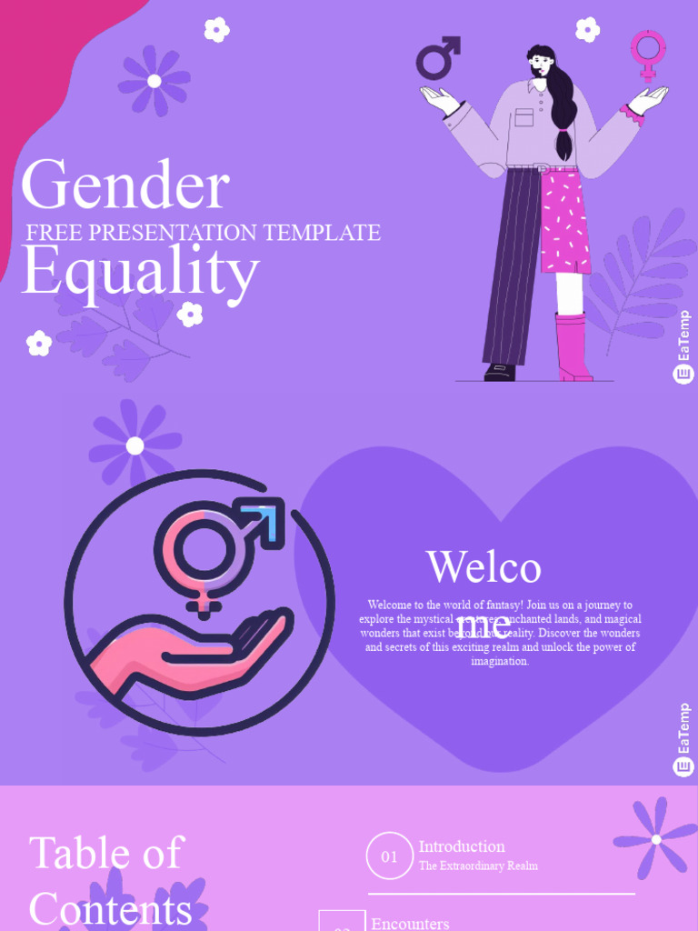Gender Equality PPT Template by EaTemp | PDF | Fantasy | Elves