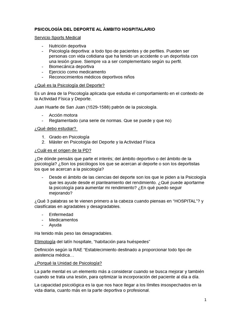 Psicologia Del Deporte | PDF | Sicología | Ansiedad