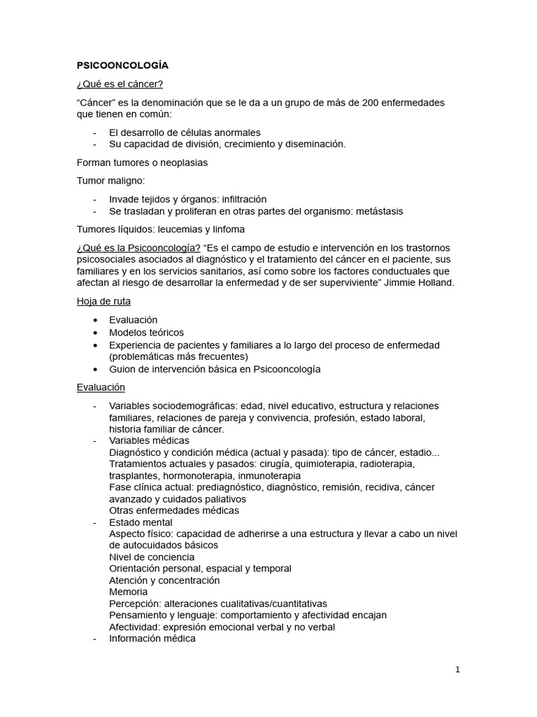 Psicooncología | PDF | Cáncer | Las emociones