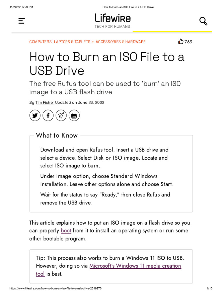 Rufus - How To Burn An ISO File To A USB Drive | PDF | Usb Flash Drive ...