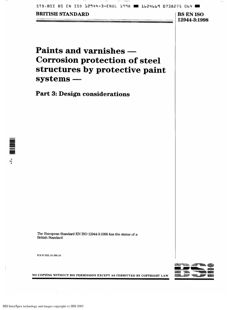 BS EN ISO 12944-3 Design Considerations | PDF