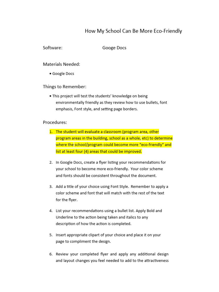 How My School Can Be More Eco Comp 5 | PDF