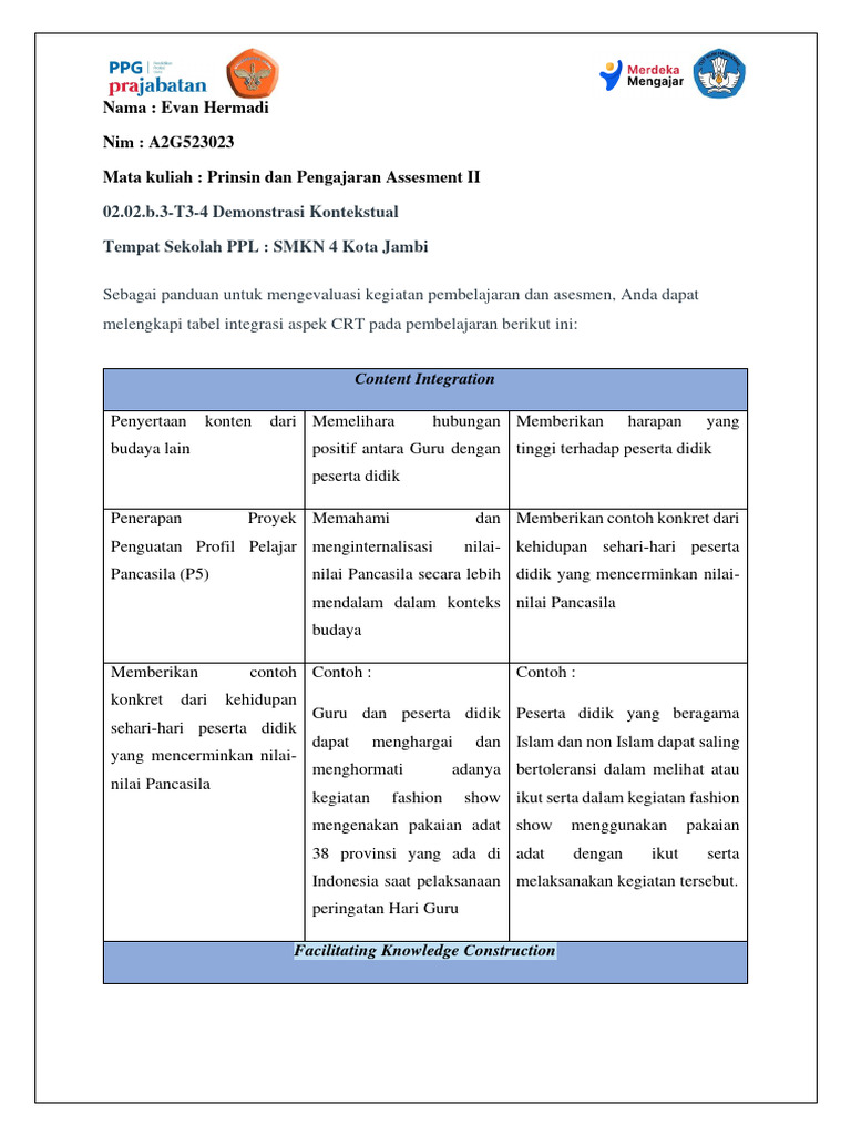 02.02.b.3-T3-4 Demonstrasi Kontekstual PPAE | PDF