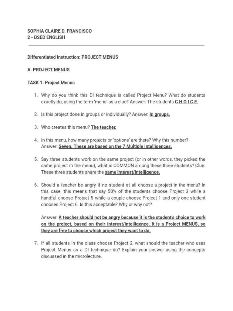 EDSE222 N1 - Differentiated Instruction - PROJECT MENUS - Francisco ...