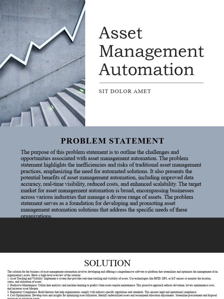 Asset Management Automation | PDF | Automation | Subscription Business ...