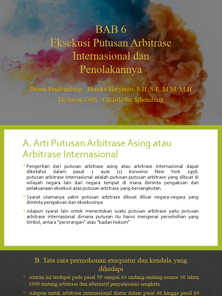 BAB 6 Arbitrase | PDF