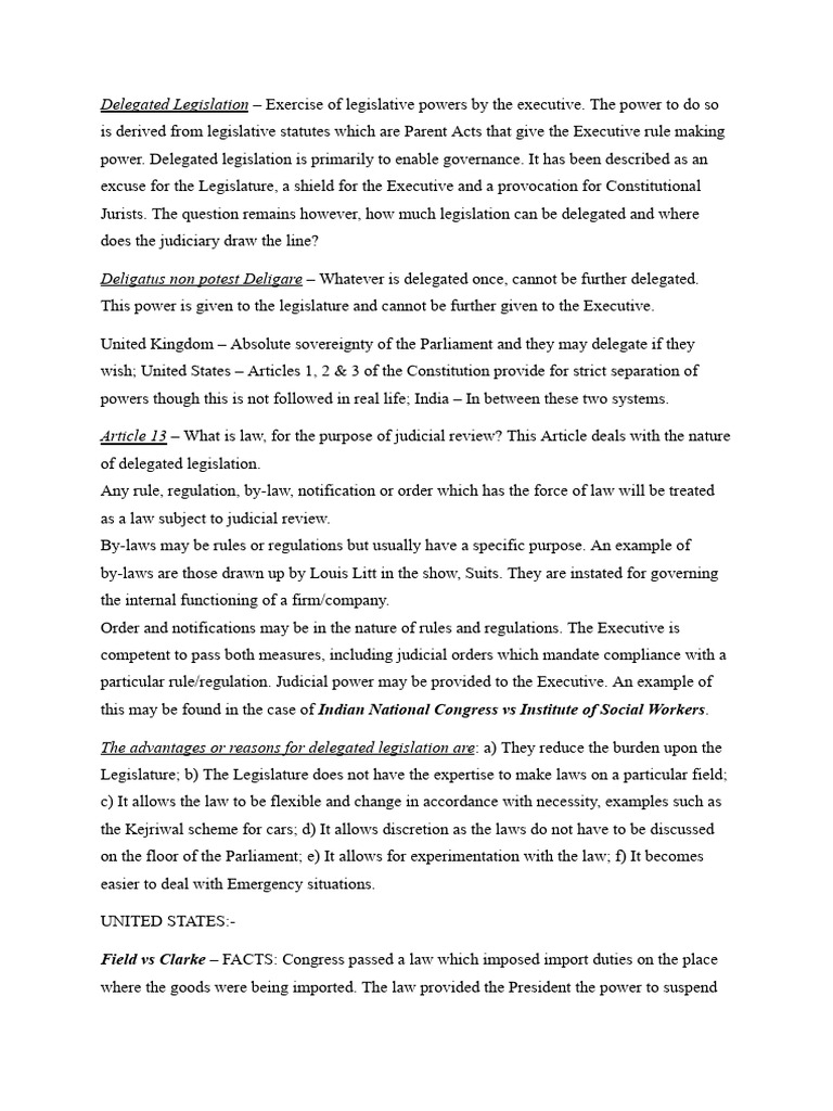 Understanding Delegated Legislation | PDF | Taxes | Legislature