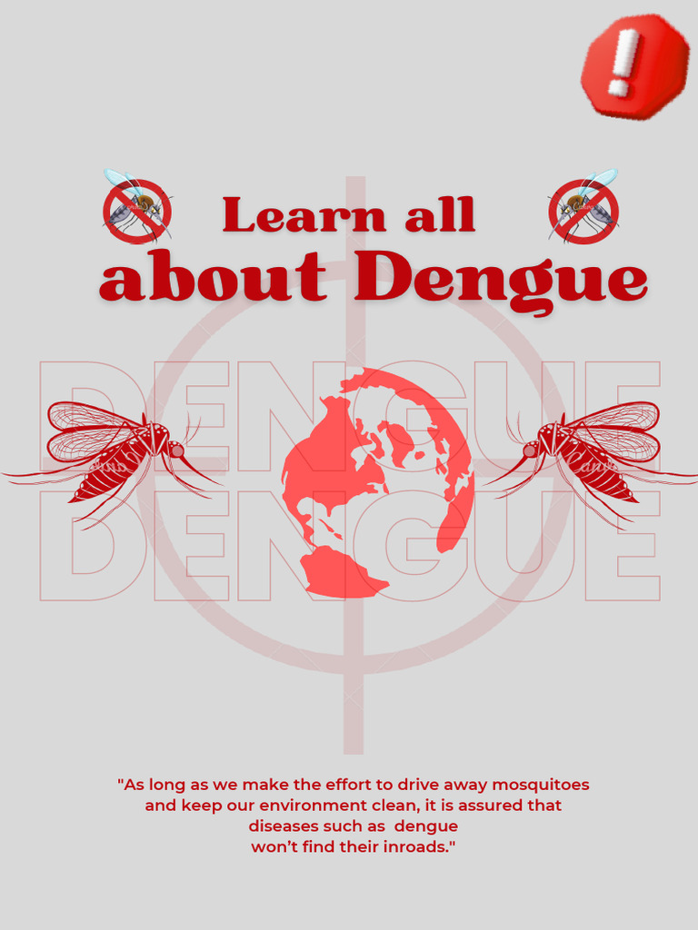Panfleto Combate À Dengue Simples Ilustrado Amarelo e Vermelho | PDF ...