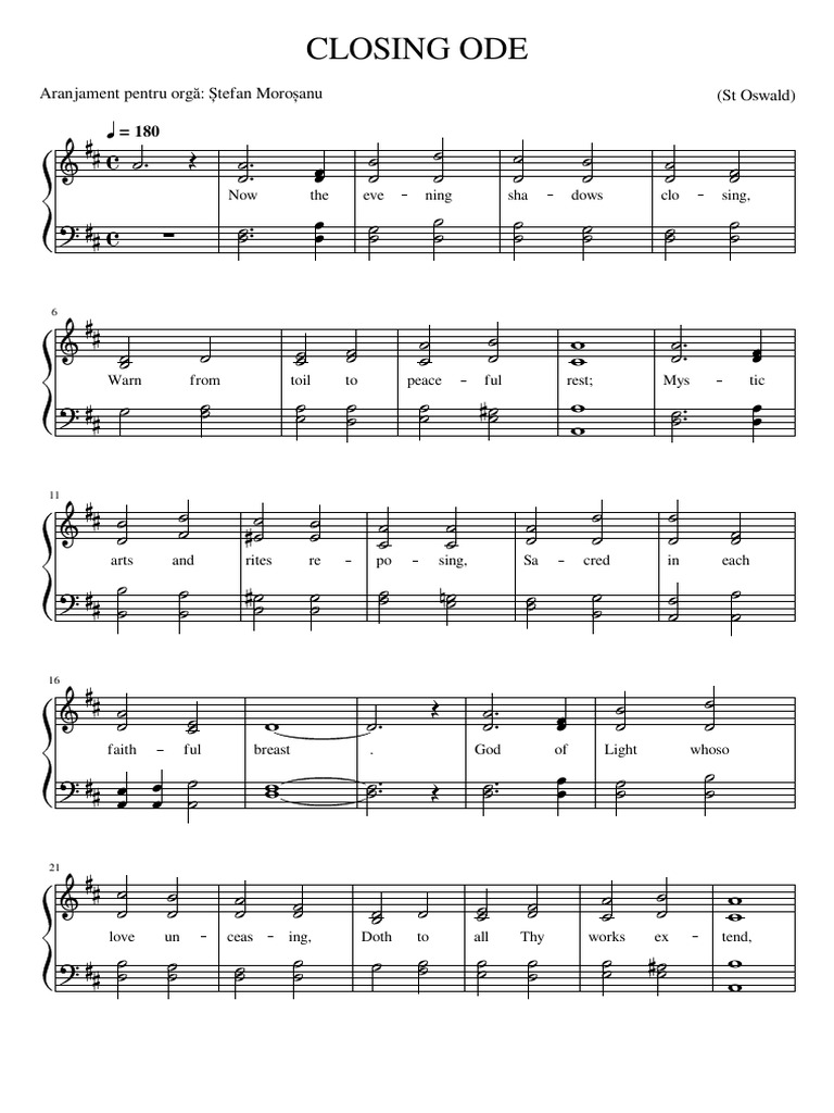 Closing Hymn - Now The Evening Shadows Closing + So Mote It Be (Cu Text ...