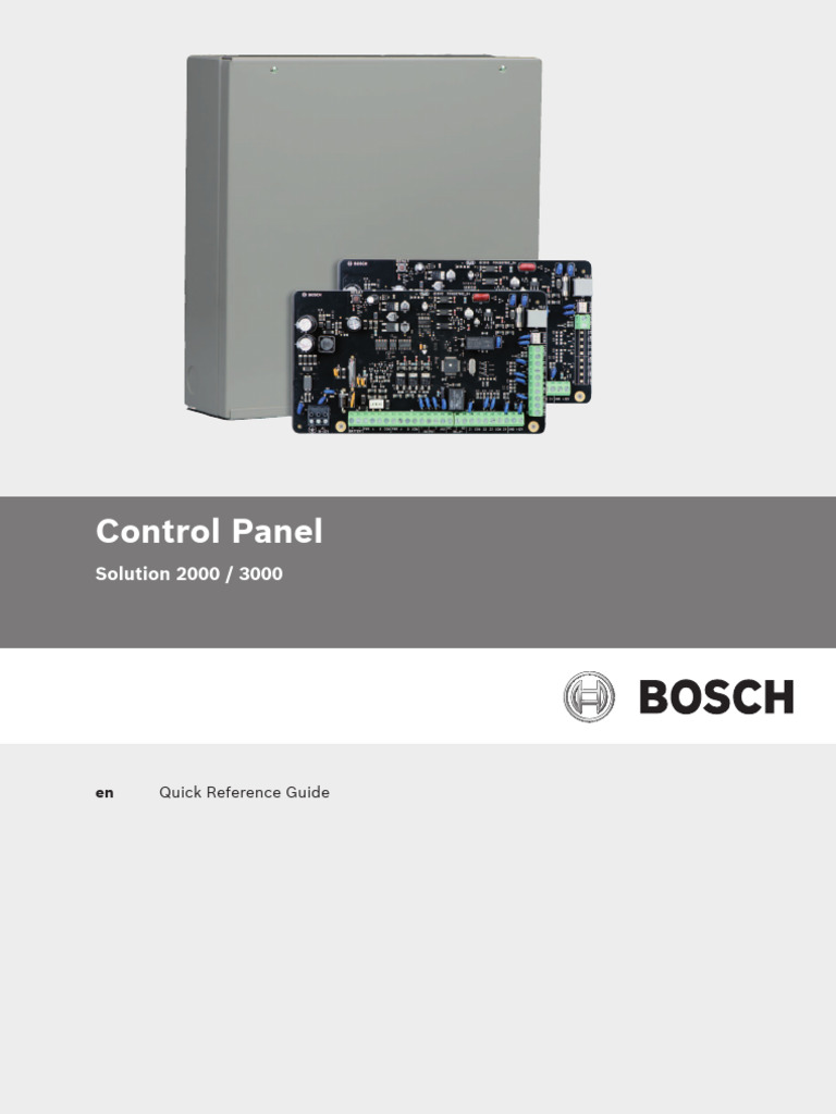 Bosch 2000-3000 Quick Installation Guide | PDF | Security Alarm | Menu ...