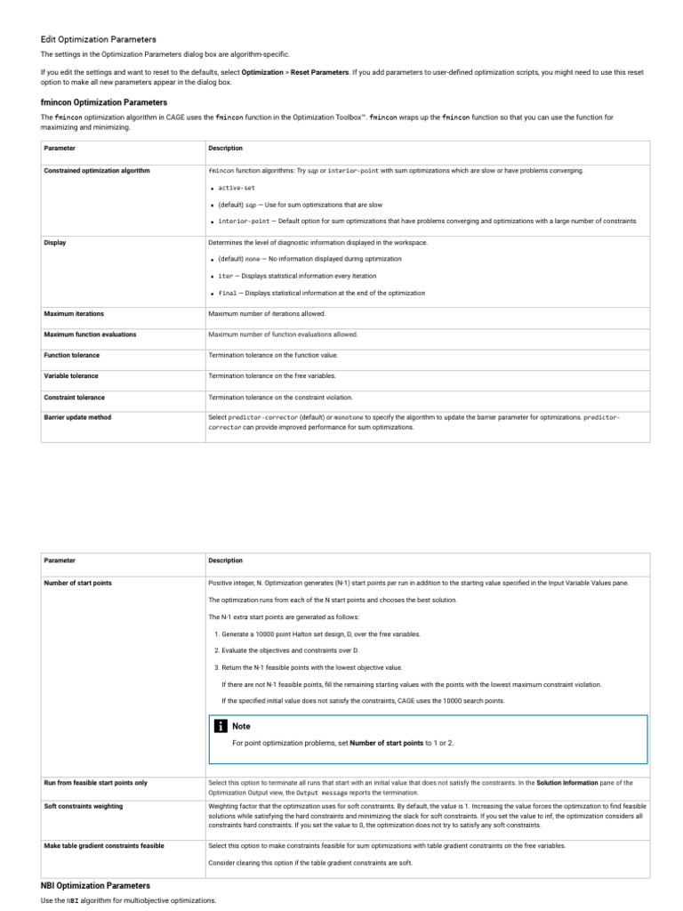 Edit Optimization Parameters Matlab And Simulink Pdf Mathematical Optimization Parameter