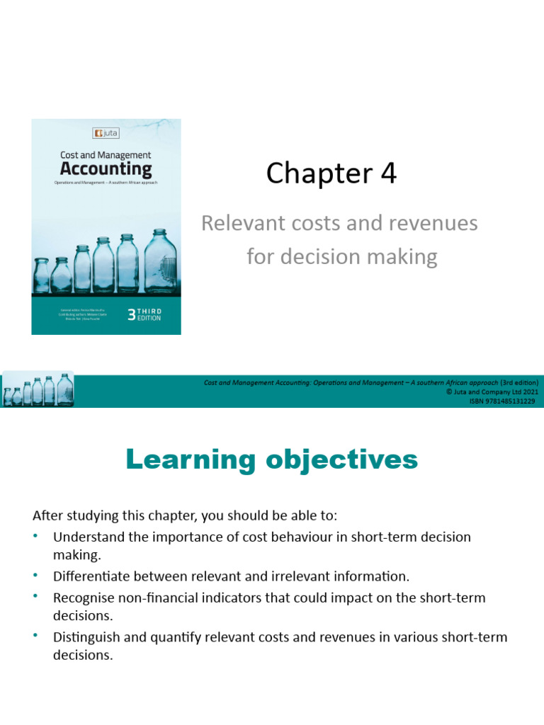 CMA - Chapter 4 3e | PDF | Management Accounting | Cost