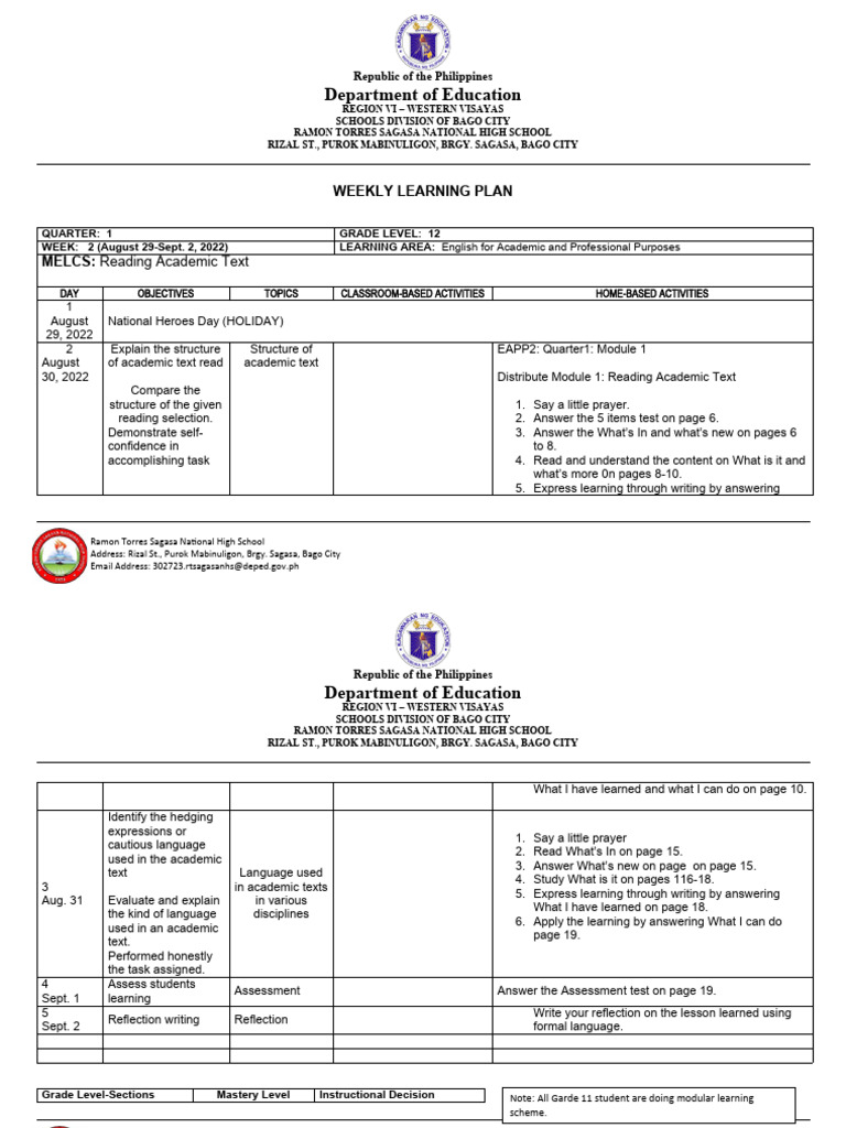 EAPP 2 Q1-w1 | Download Free PDF | Education Theory | Cognition