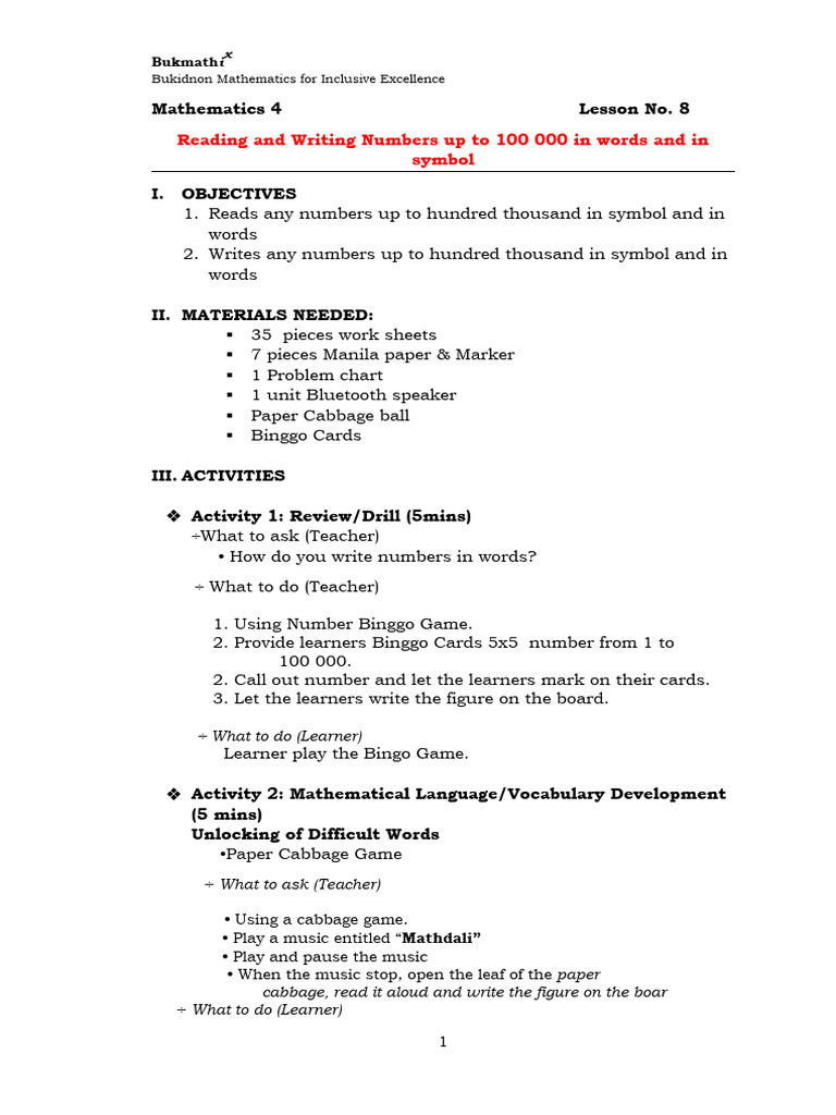 Lesson 8 - Bukmathix | PDF | Human Communication | Cognitive Science