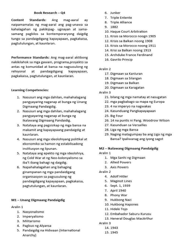 Book Research AP8 q4 | PDF