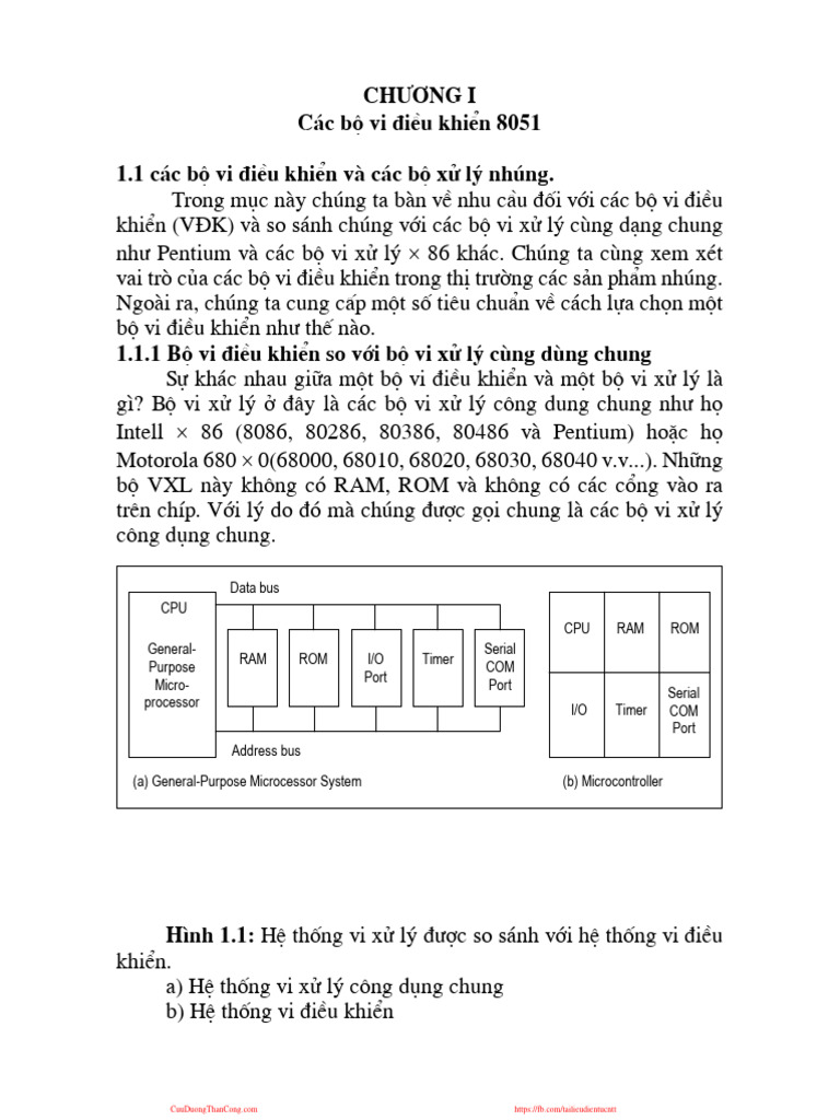 VI Dieu Khien 8051 - 01 - Cac Bo VI Dieu Khien 8051 | PDF