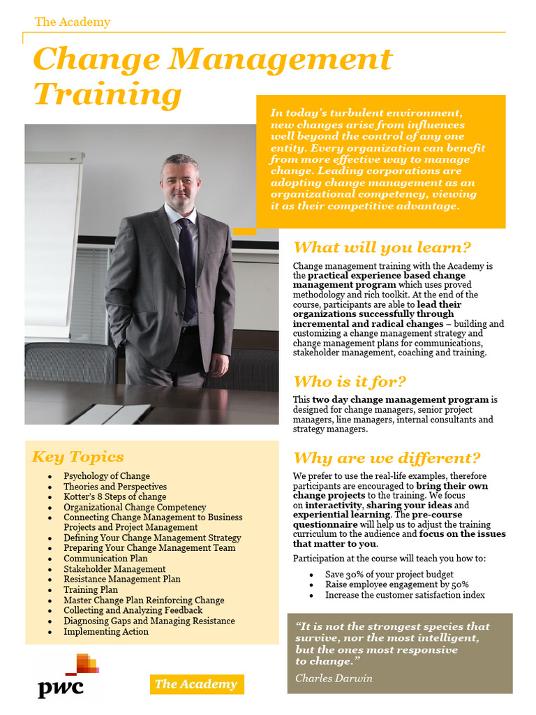 Change Management Training Eng | PDF | Change Management | Business Economics