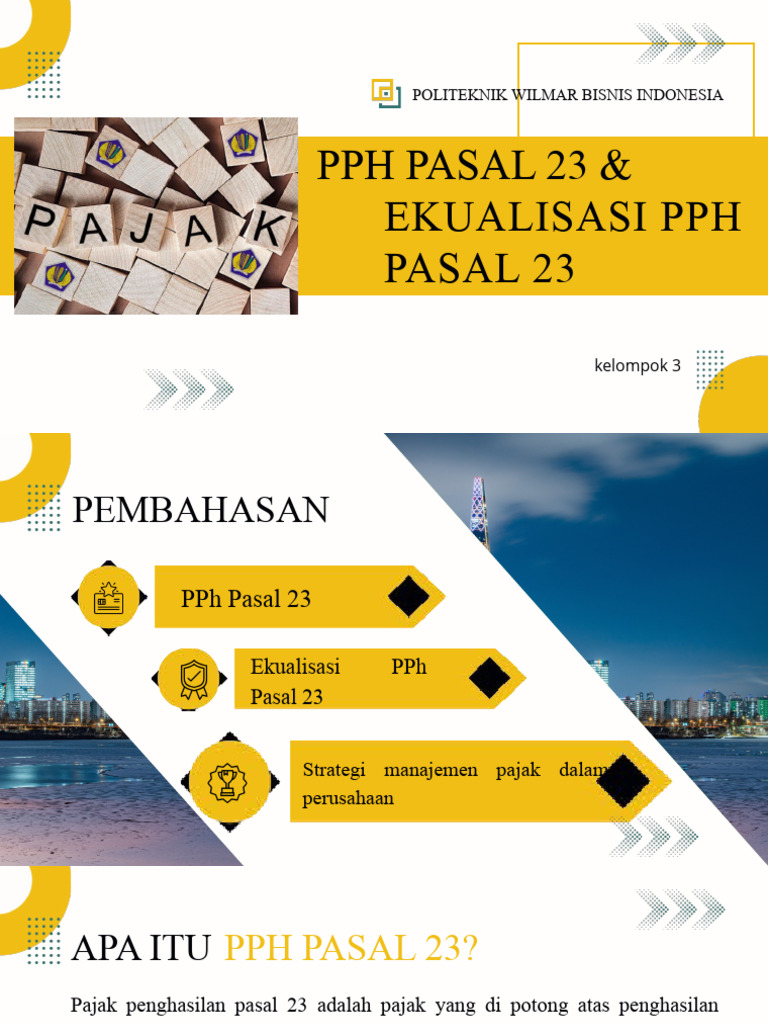 Ekualisasi PPh Pasal 23 dan Contohnya | PDF