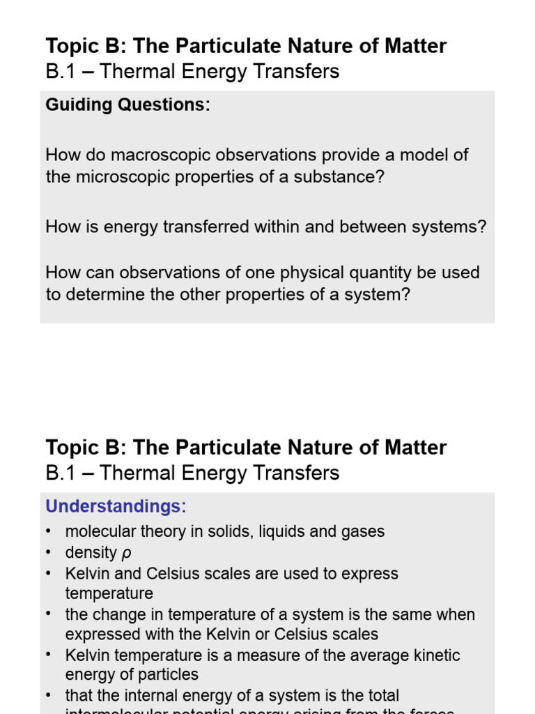 B.1 - Thermal Concepts - Teacher | PDF | Plate Tectonics | Temperature
