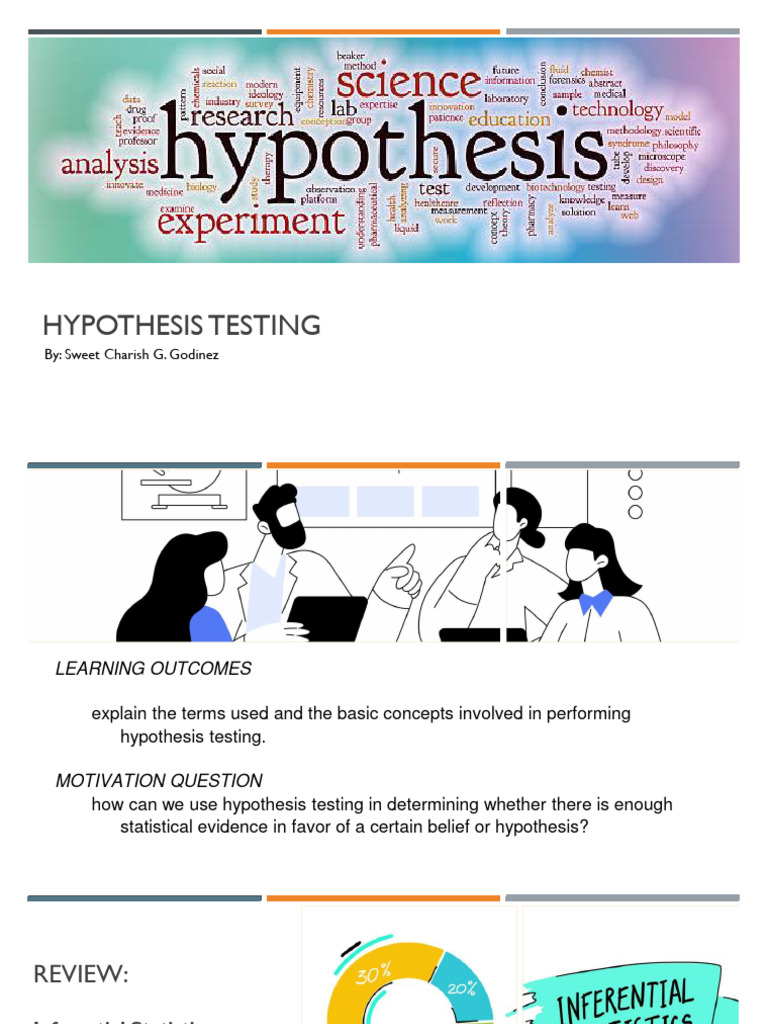 HYPOTHESIS TESTING ESci 117 Part 1 | PDF | Statistical Hypothesis ...