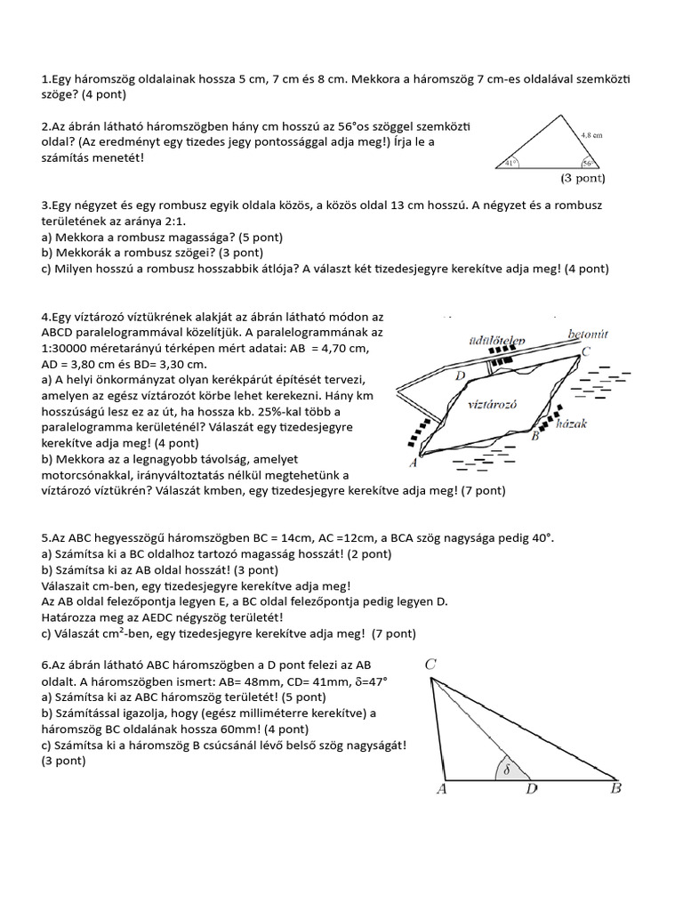 Sin Cos Tétel Érettsegi | PDF