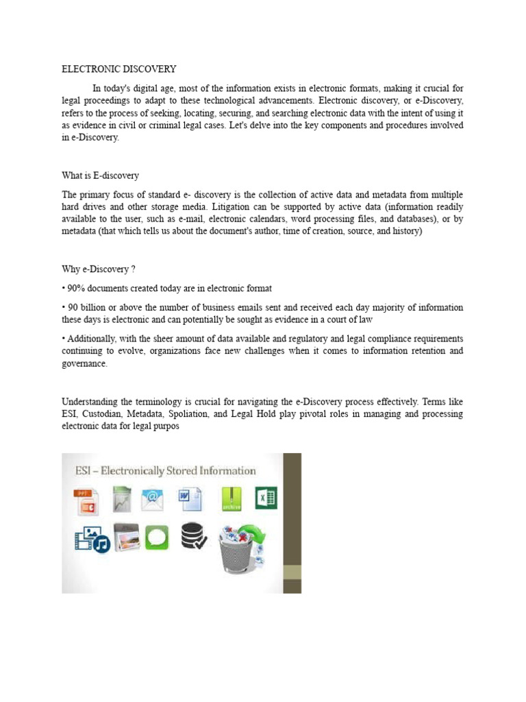 Electronic Discovery - 1 | PDF | Information Science | Information Retrieval