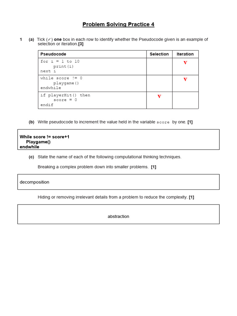 Problem Solving Practice 4 | PDF | Algorithms | Logic Gate Problem Solving Practice 4 | PDF | Algorithms | Logic Gate