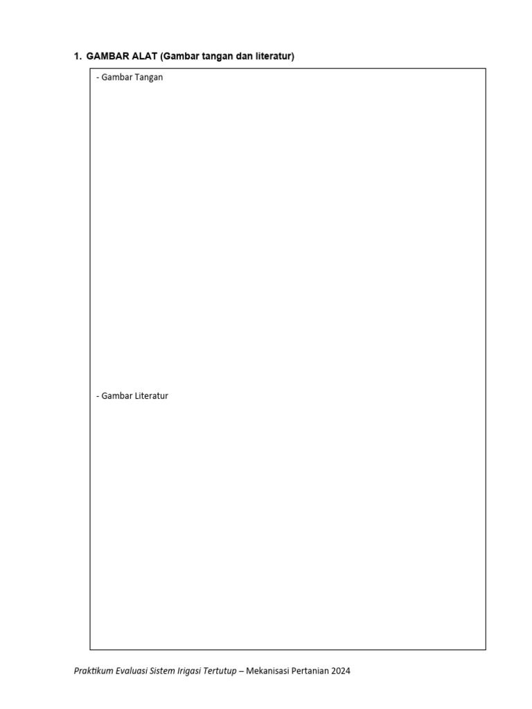 Work Sheet Evaluasi Sistem Irigasi Tertutup | PDF