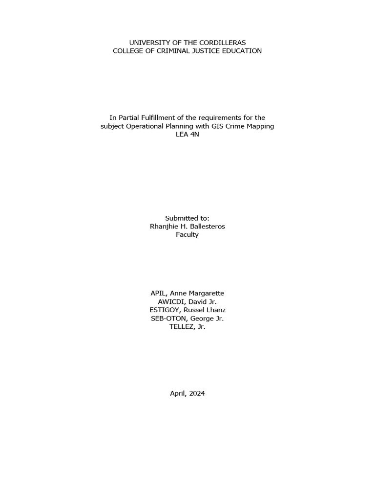 G7 Oplan Format - Doneee | PDF | Theft | Crimes