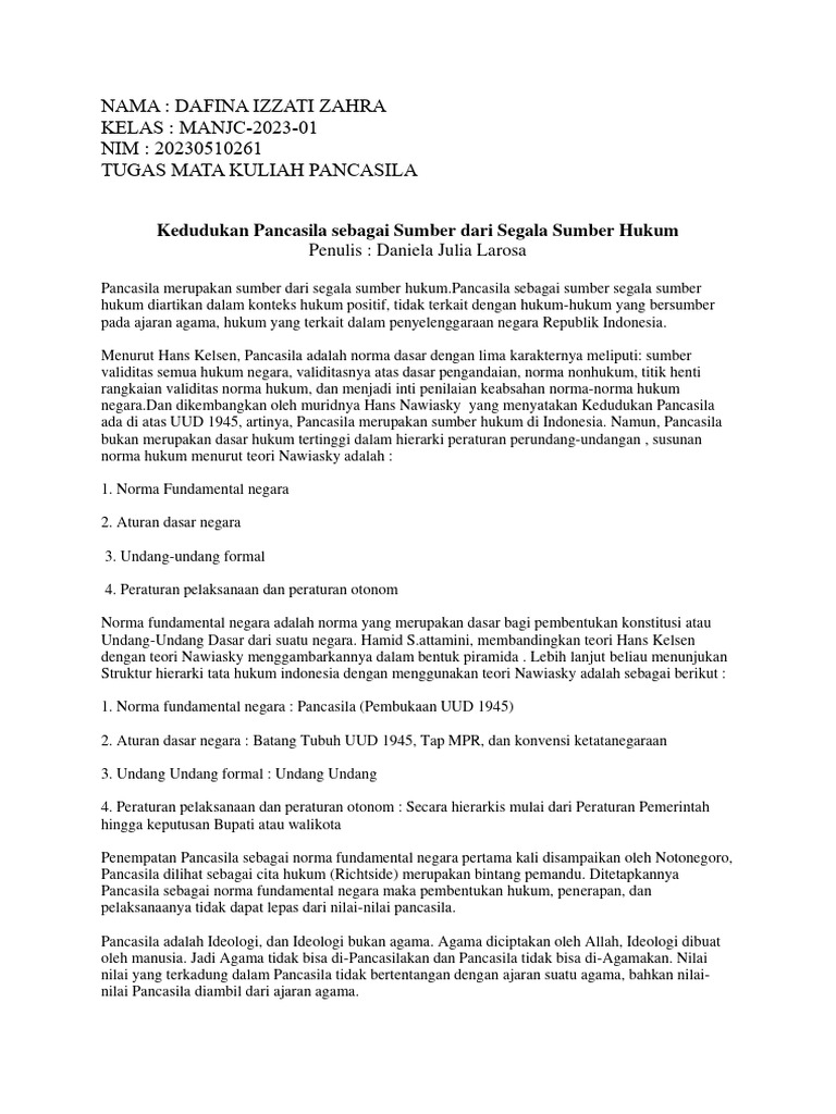 Tugas Pancasila | PDF