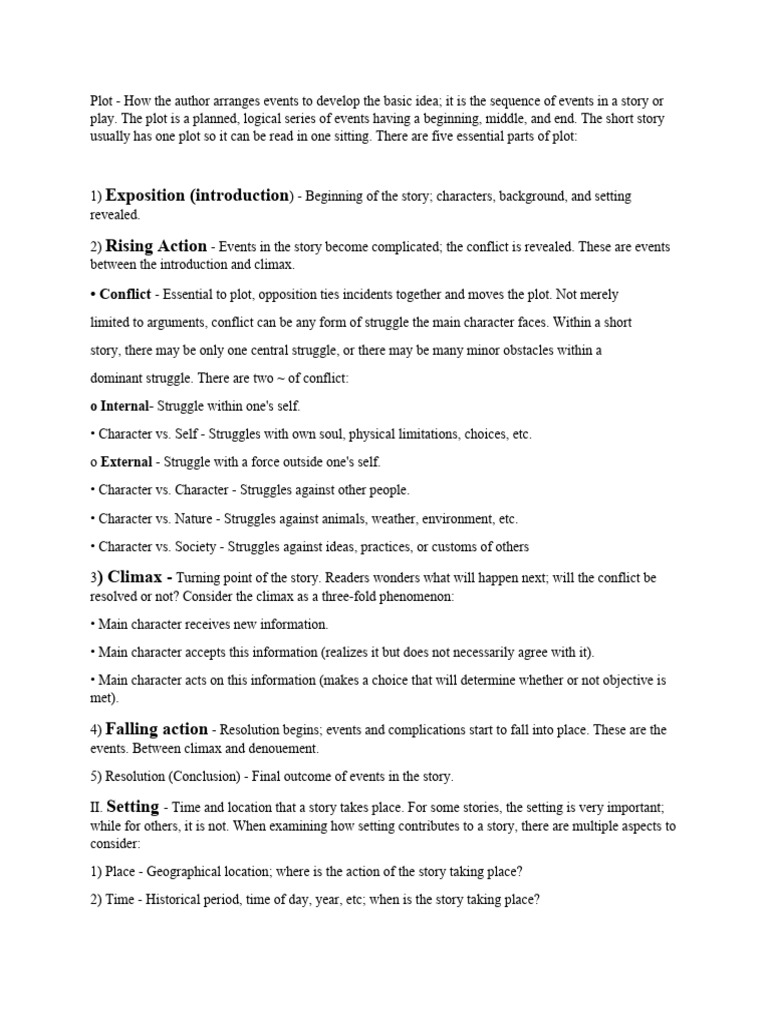 Five Elements of Fiction | PDF | Narration | Plot (Narrative)