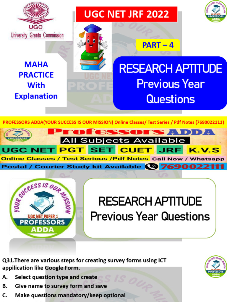 Research Apptitude Part 4 | PDF | Validity (Statistics) | Methodology