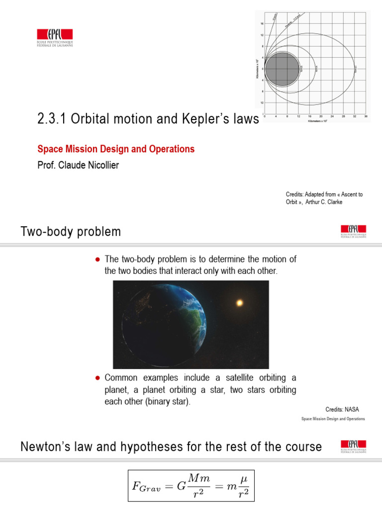 2.3 Orbital Motion and Kepler S Laws | PDF | Orbit | Solar System
