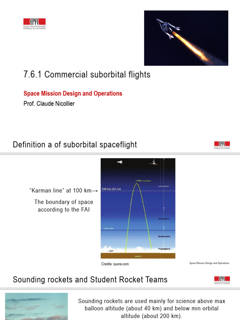 7.6 Commercial Suborbital Flights | PDF | Spaceflight | Outer Space
