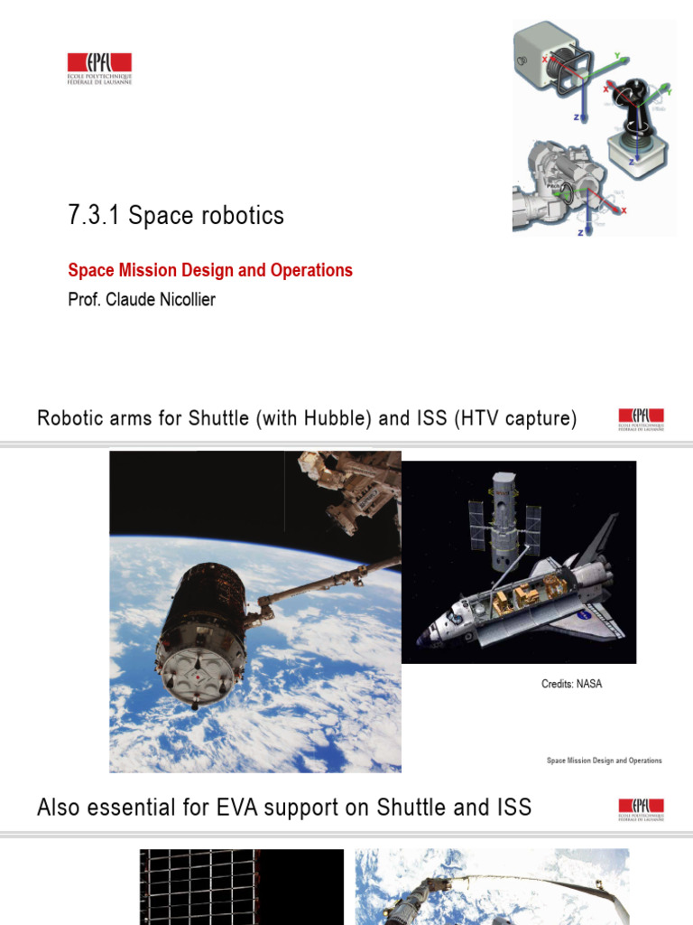 7.3 Space Robotics | PDF | Canadarm | Space Exploration