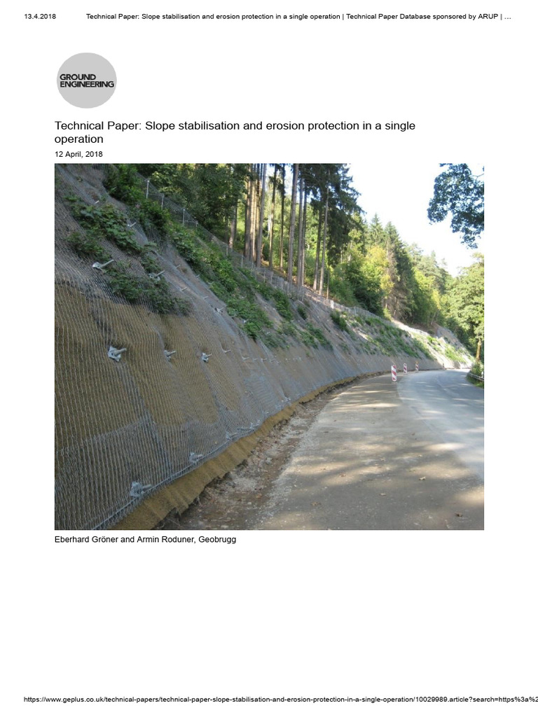 04 2018 - Slope Stabilisation - Technical Paper Database Sponsored by ...