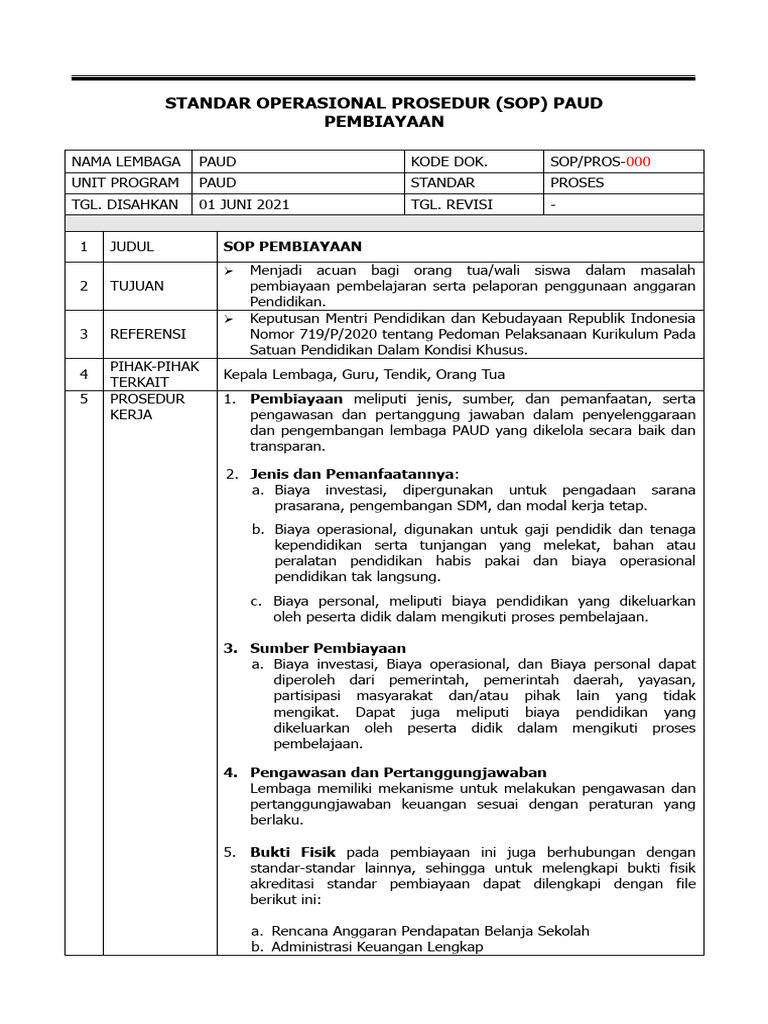 Sop Pembiayaan | PDF