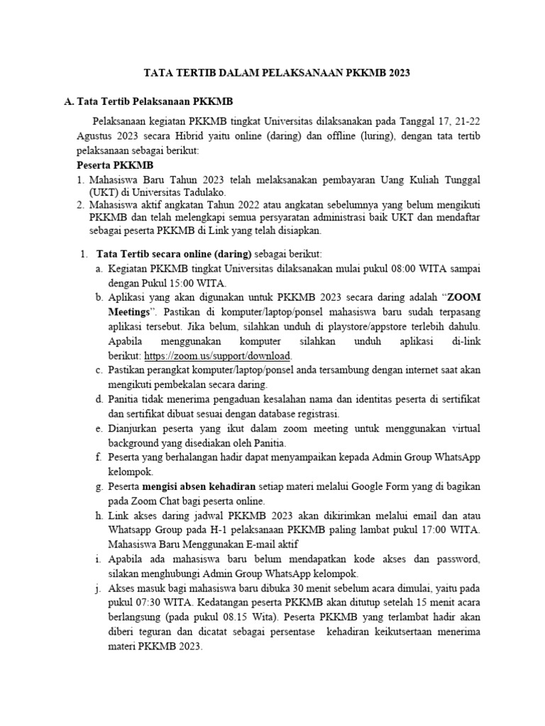 Tatib PKKMB 2023 | PDF