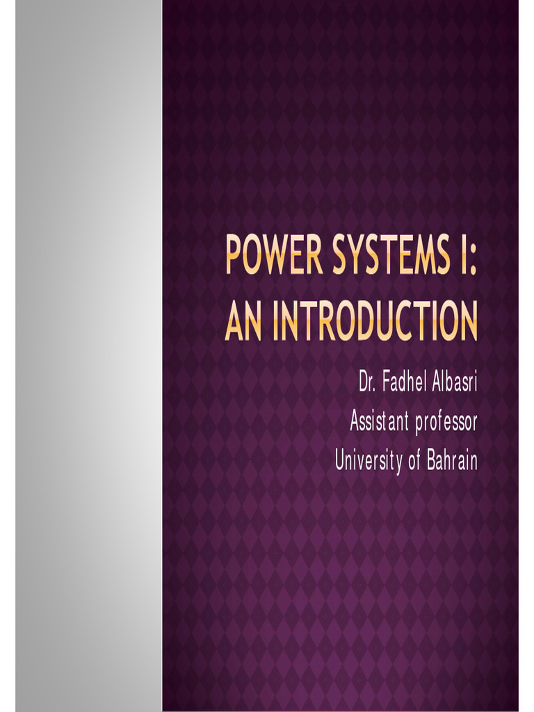 CH 1 Introduction To Power System v2 | PDF | Power Station | Electric ...