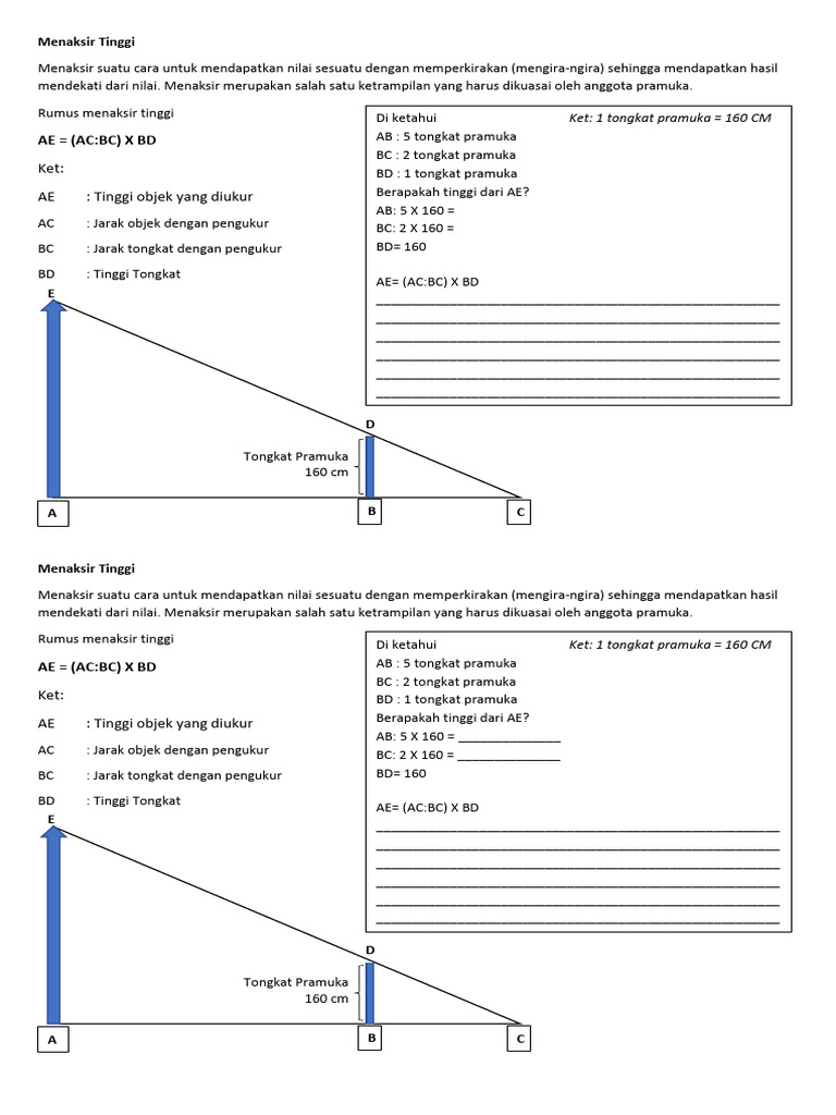 PRAMUKA - Menaksir Tinggi | PDF