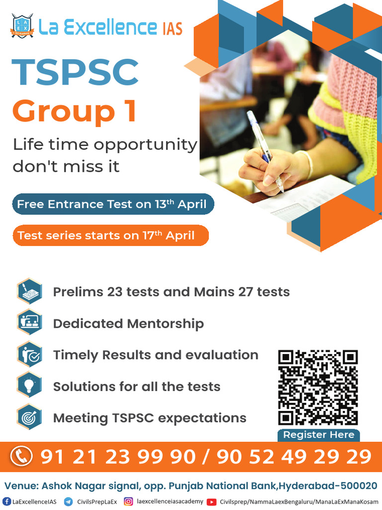 TSPSC Group 1 Test Series Details | PDF | Science