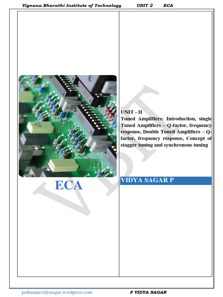 Eca Unit 2 2024 | PDF | Amplifier | Resonance