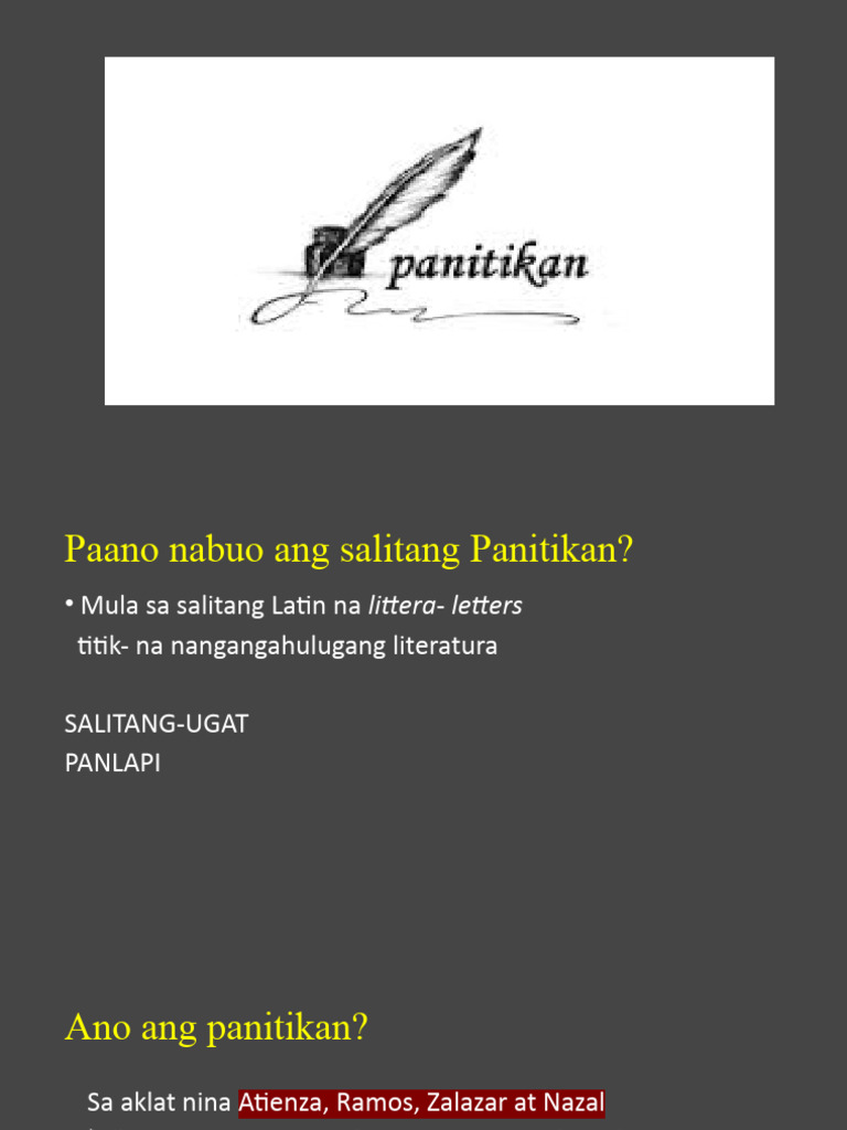 Panitikan Ppt-Prelim | PDF