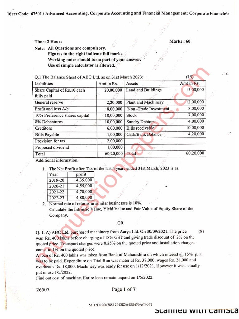 Corporate Financial Accounting Sem 4 Mcom Part 2 | PDF