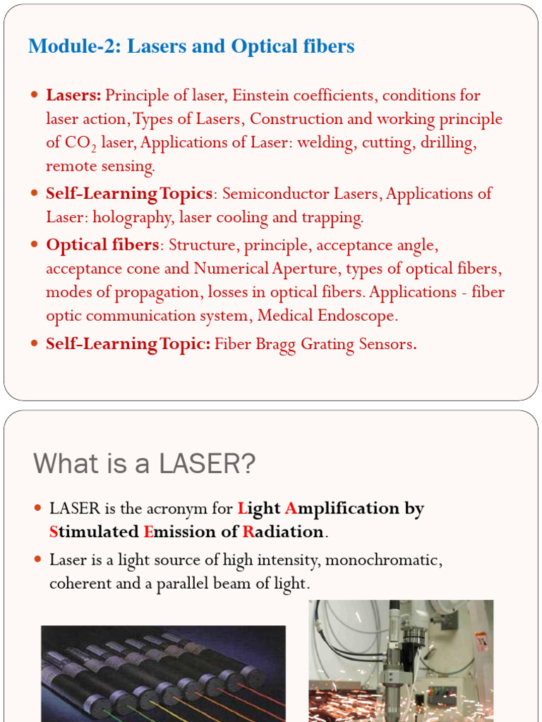 2.1 Lasers | PDF | Laser | Photon