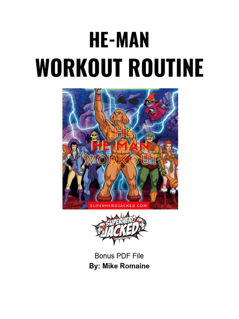He Man Workout Routine | PDF | Weight | Weight Training